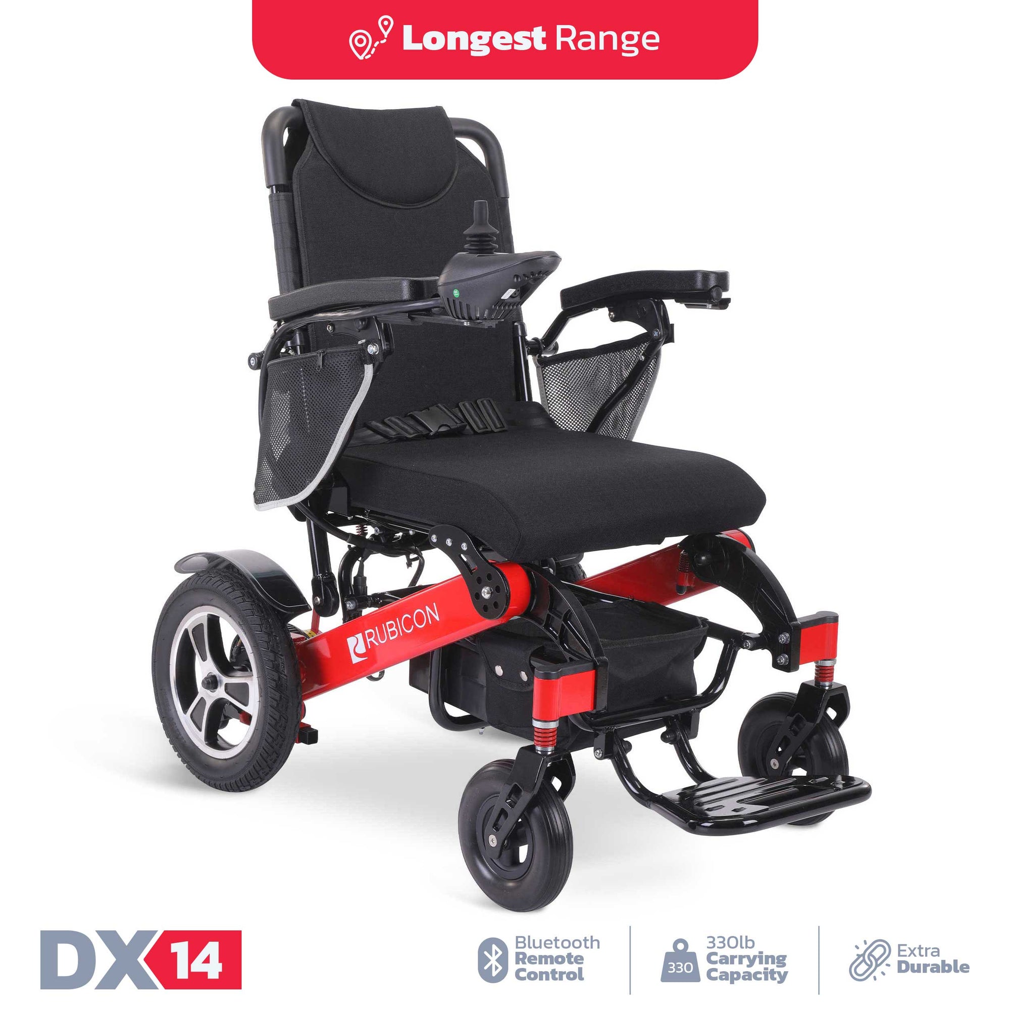 Rubicon DX14 - Premium Longest Range Electric Power Wheelchair with 20